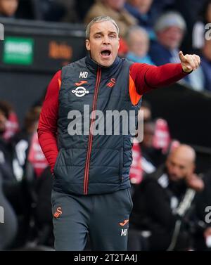 Michael Duff Manager of Swansea City arrives ahead of the Sky Bet ...