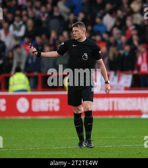 Referee Sam Barrott during the Premier League match at the King Power ...