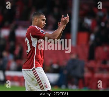 Nottingham Forest fans in full voice during the Premier League match at ...