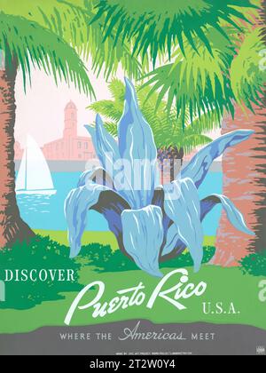 Reproduction vintage travel posters worldwide Stock Photo - Alamy