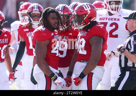 Indiana linebacker Aaron Casey (44) reacts during the second half of an ...