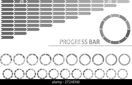 Simple green gradient progress bar, infographic, Vector Illustration ...