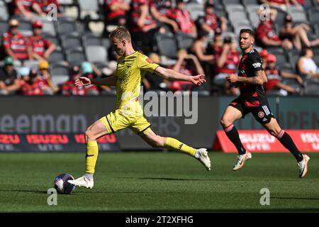 Sydney, Australia. 22nd Oct, 2023. Macey Fraser of the Phoenix scores a ...