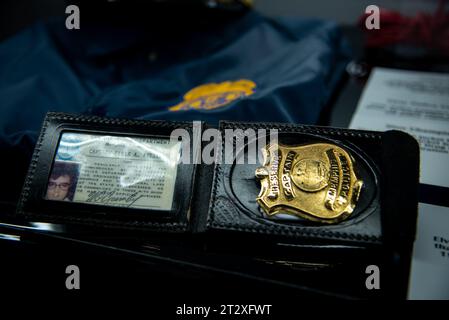 Police uniform and badge owned by Elvis Presley, at the Direct from ...