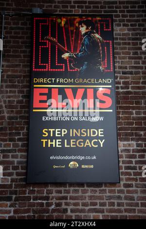 Advertisement of the Direct from Graceland: Elvis exhibition which is ...