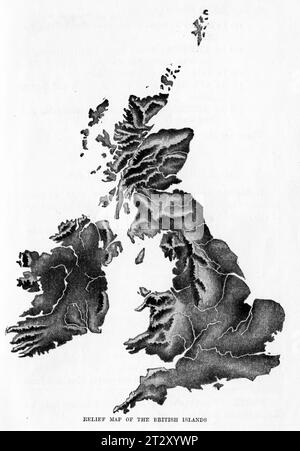 map of England circa 1910 from a school geography text book Stock Photo ...