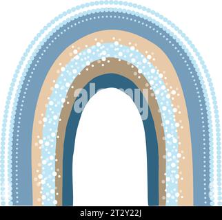 Children's rainbow in boho style Cute illustration in pastel colors ...