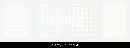 Lined paper sheet with folding effect. Vector illustration Stock Vector ...