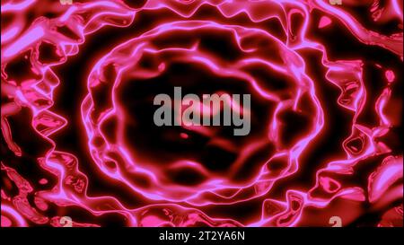 Virtual liquid ripples of 3d plasma. Design. Bright neon plasma moves ...