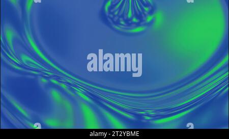 Bright metallic liquid with rippling rings. Design. Vibrations of ...