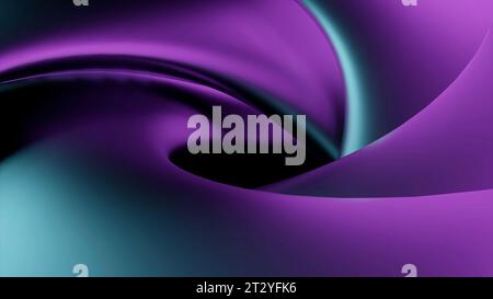 Minimal metal blue and purple fluorescent spiral in infinite rotation ...