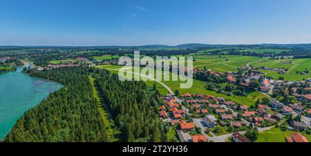The bavarian alpine border around the little village of Prem on Lech in ...