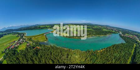 The bavarian alpine border around the little village of Prem on Lech in ...
