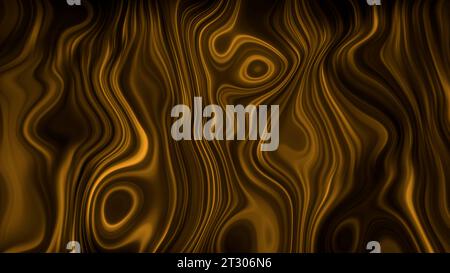 Golden retro wavy screen with moving shapes. Motion. Monitor with ...