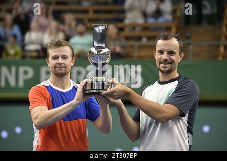STOCKHOLM 20231022Andrej Golubev (L), Kazakhstan and Denys Molchanov ...
