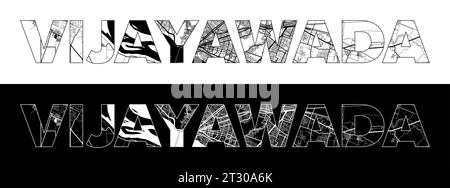 City Map Vijayawada India Asia vector illustration Stock Vector Image ...