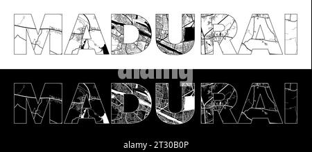 City Map Asia India Madurai vector illustration Stock Vector Image ...