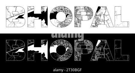 City Map Bhopal India Asia vector illustration Stock Vector Image & Art ...