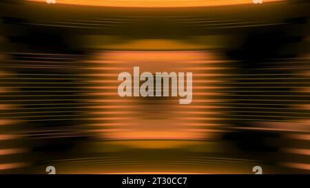 3D animation with stripes and pulsating pulses of electronics. Motion ...