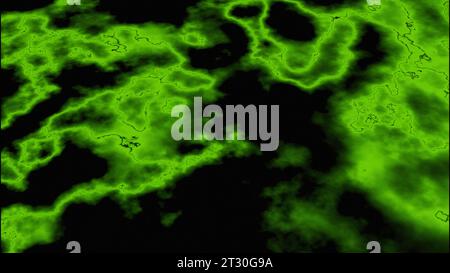 Black background with green and yellow goo. Design. Carelessly spilled ...