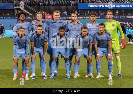 NYCFC starting eleven pose before Audi 2022 MLS Cup playoffs round one ...
