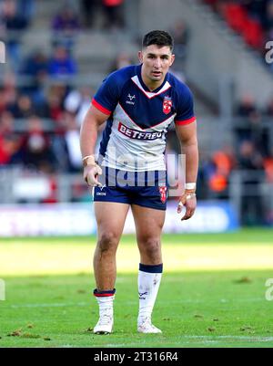 Victor Radley of England during the Rugby League World Cup 2021 match ...