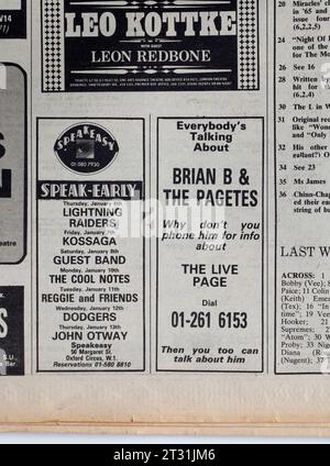 1970s NME Music Paper Stock Photo - Alamy
