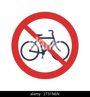 Prohibition sign (pictogram) / No bicycles Stock Vector Image & Art - Alamy