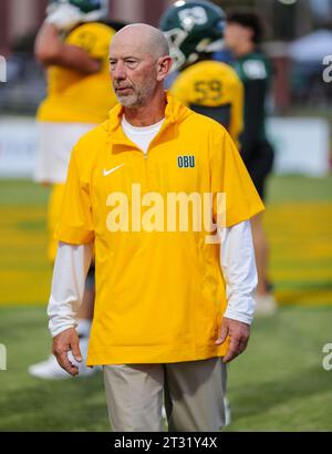 October 21, 2023:.Oklahoma Baptist University Bison quarterback Aidan ...
