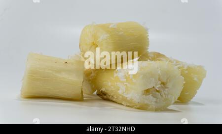 Singkong rebus or Boiled cassava accompanied by a sprinkling of grated ...