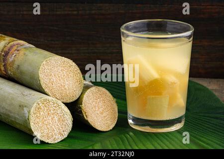 Saccharum officinarum - Cold drink from sugar cane Stock Photo - Alamy