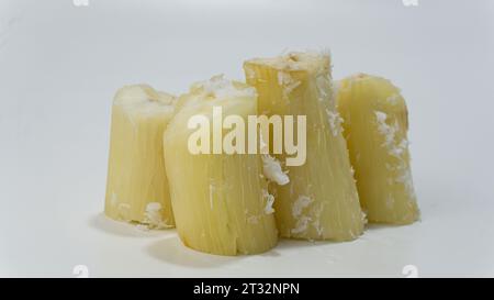Singkong rebus or Boiled cassava accompanied by a sprinkling of grated ...