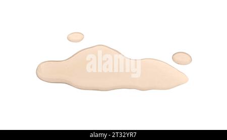 Puddle of aromatic liquid on white background Stock Photo - Alamy