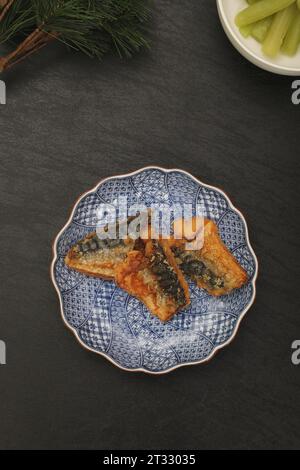 Japanese Style Seasoned and Deep-fried Mackerel Stock Photo - Alamy