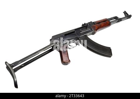 first model AK - 47 assault rifle isolated on white Stock Photo - Alamy
