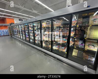Frozen food aisle at a Walmart store in Canada Stock Photo - Alamy