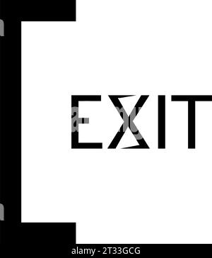 The exit icon. Logout and output, outlet, out symbol. Flat Vector ...