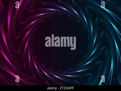 Glowing purple neon abstract shapes on dark background. Perfect for ...