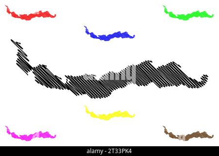 Lake Lacar and Nonthue (South America, Argentine Republic, Argentina ...