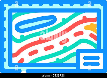 geologic mapping mining icon color illustration Stock Vector Image ...