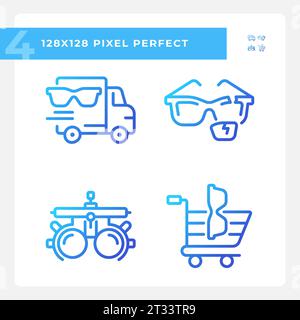 Gradient simple eye care icons collection Stock Vector Image & Art - Alamy