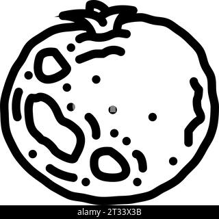 tomato rotten food line icon vector illustration Stock Vector Image ...