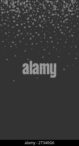 Scattered numbers. White chalk digits flying chaotic. Back to school ...