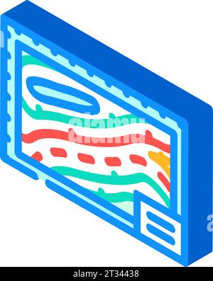 geologic mapping mining icon color illustration Stock Vector Image ...