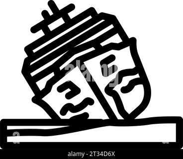 marine corrosion line icon vector illustration Stock Vector Image & Art ...