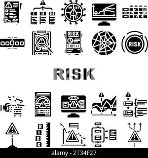 risk analyst business icons set vector Stock Vector Image & Art - Alamy