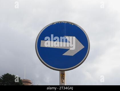 Regulatory signs, proceed in direction indicated by arrow traffic sign ...