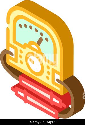 voltage measurement electronics isometric icon vector. voltage ...