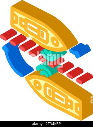 ship collision avoidance systems color icon vector. ship collision ...