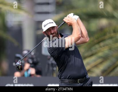 Captain Dustin Johnson of 4Aces GC seen on the fifth hole during the ...